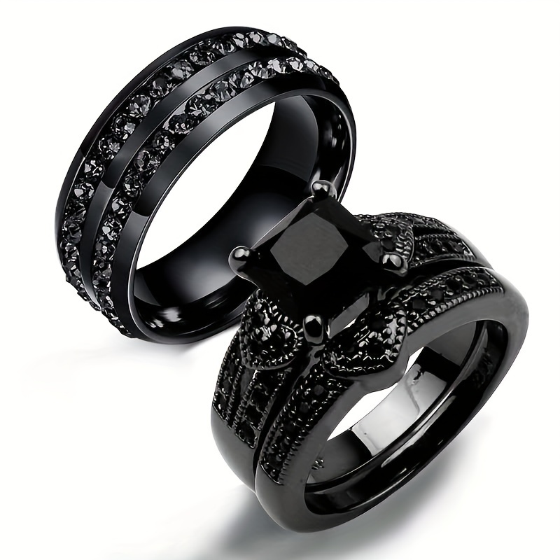 Elegant Couple Rings Minimalist Band For Male Exquisite Stacking Rings ...