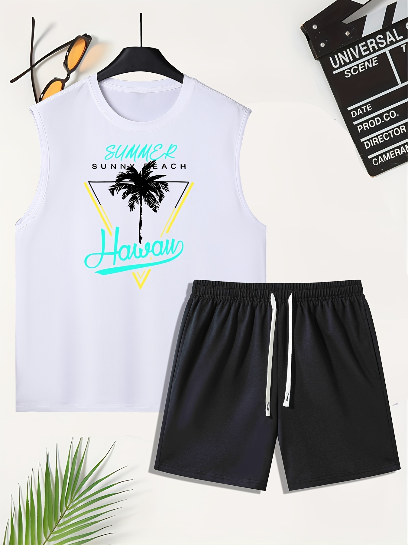 Plus Size Men's Hawaiian Sets Summer Vibes Coconut Tree - Temu Canada