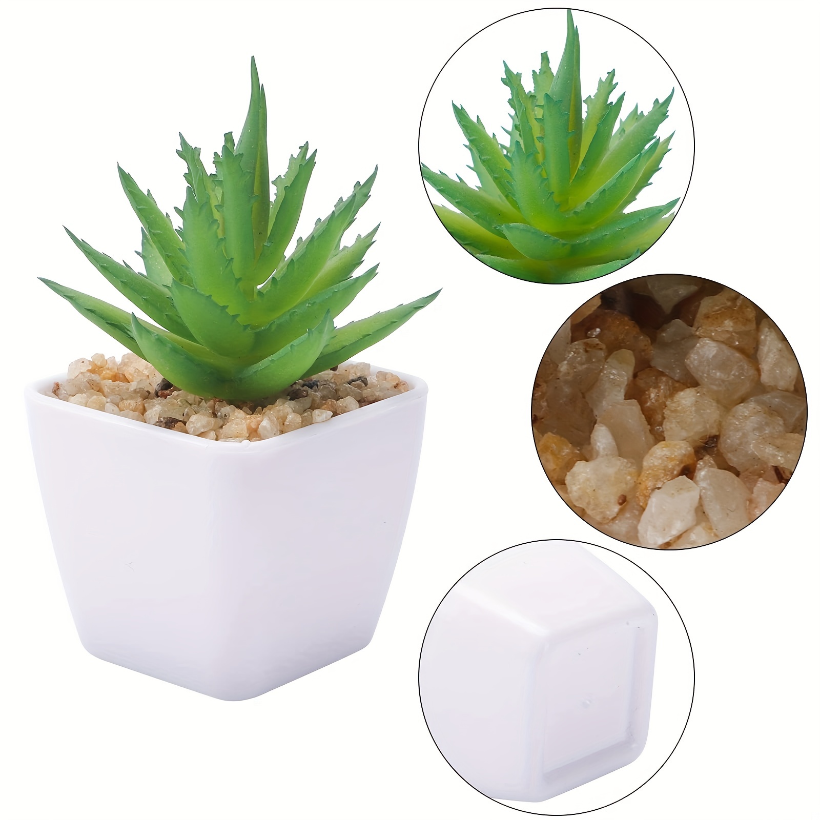 6個の人工多肉植物、ポットのミニフェイク鉢植え、フェイクミニ多肉植物、屋内デスク用、リビン 、ベッドルーム、窓辺、オフィス レーション
