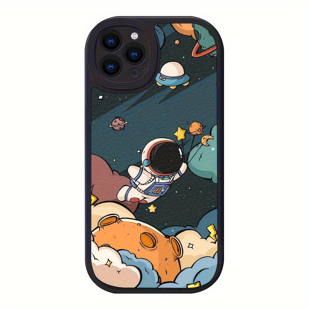 Astronaut Cartoon Graphic Print Design Soft Lambskin Flex - Temu Canada