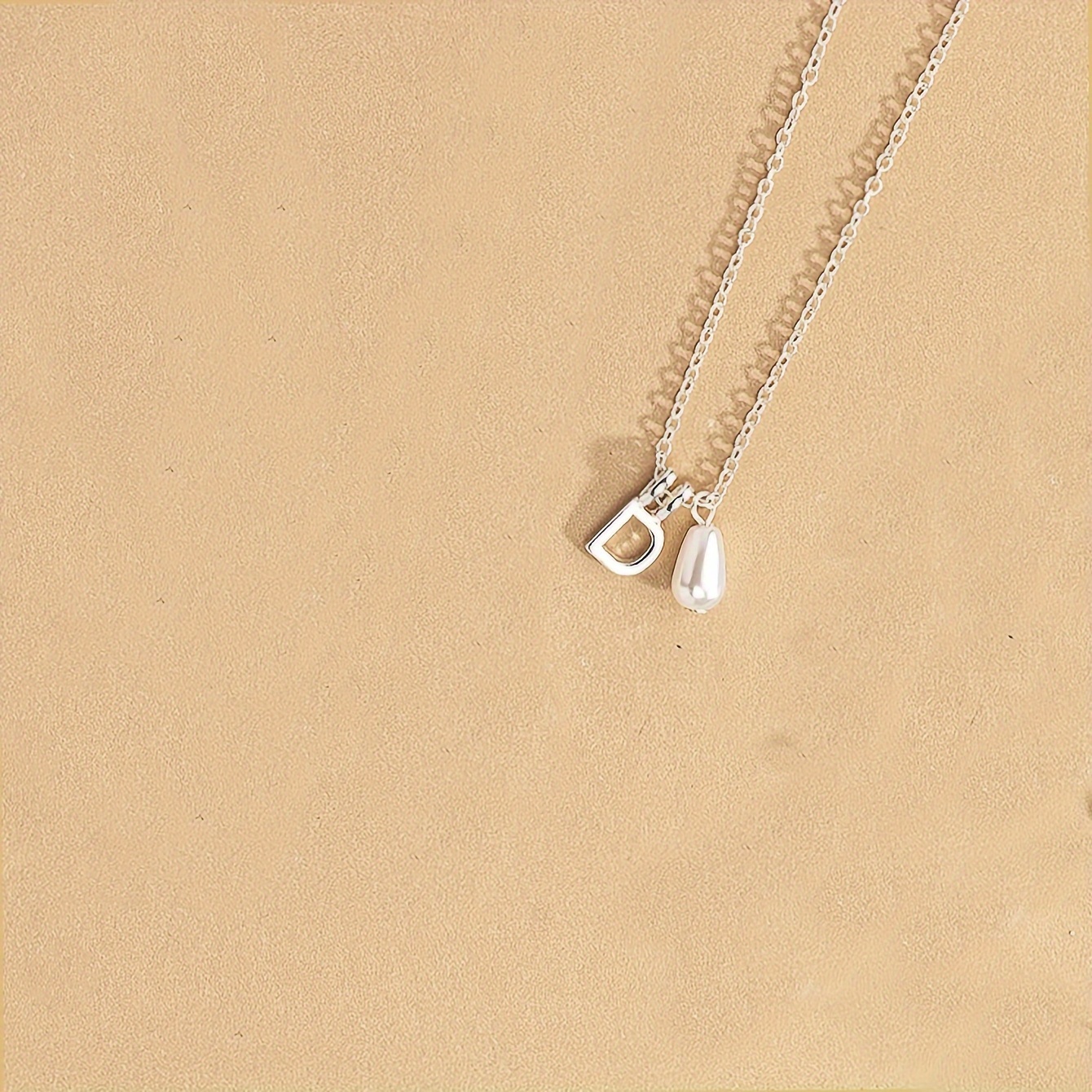Stylish Faux Pearl Minimalist Letter Collarbone Chain With - Temu ...