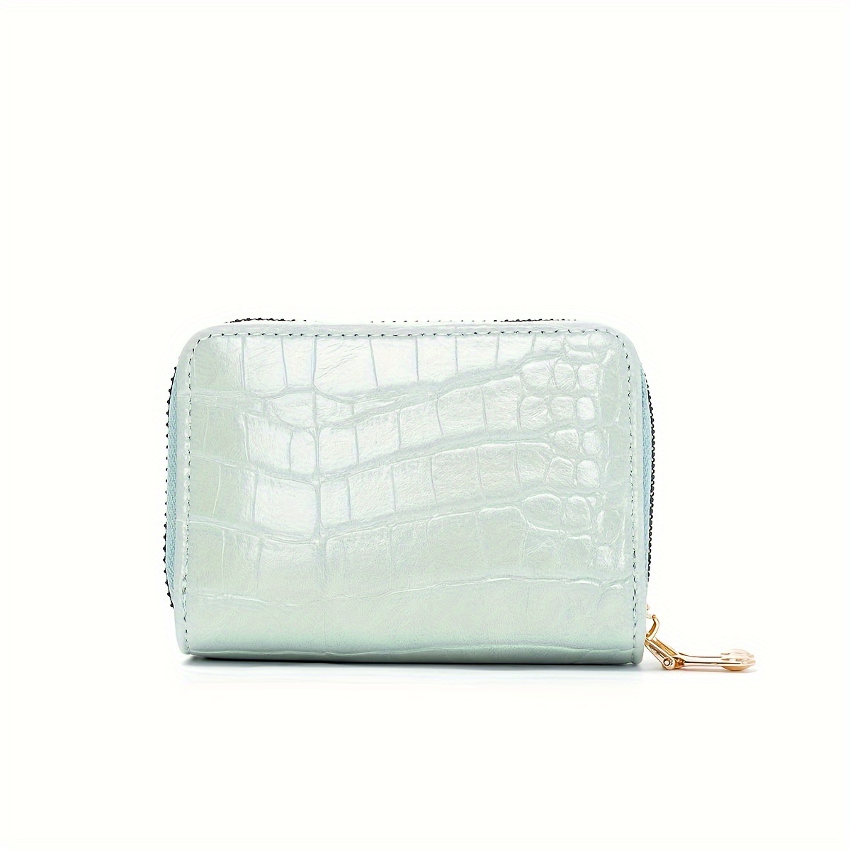 Solid Color Crocodile Pattern Wallet Zipper Around Coin - Temu United ...