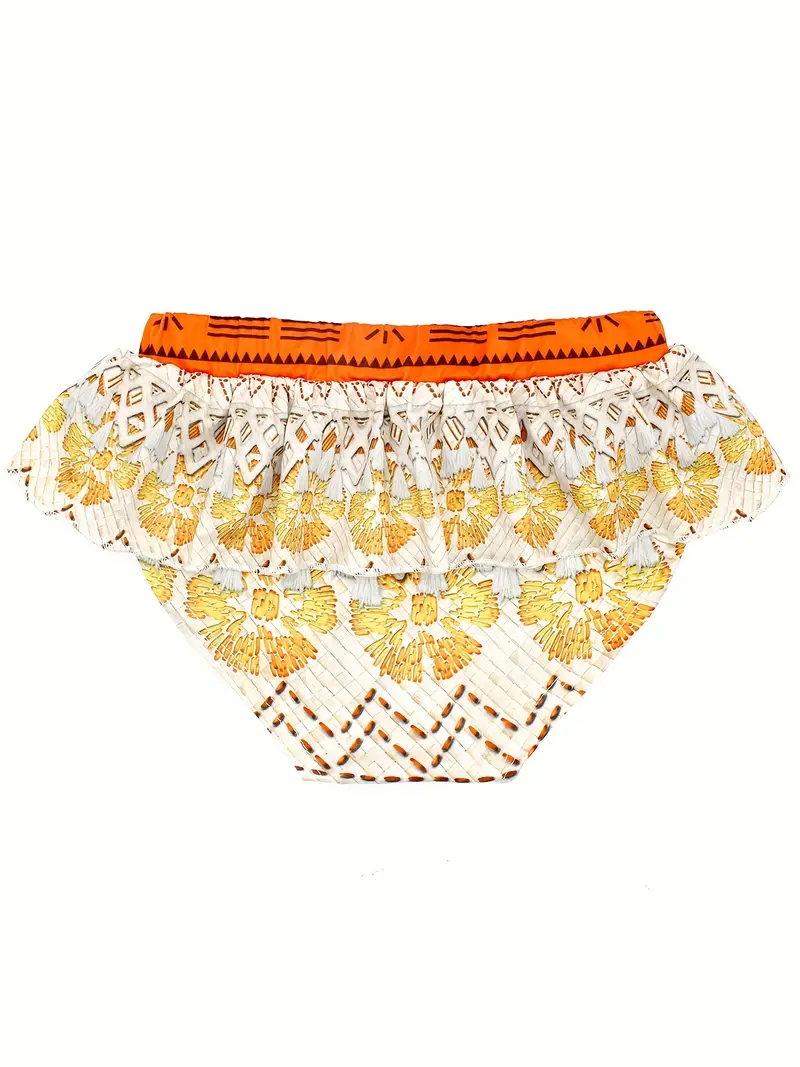 Girls Swimwear Bikini Bathing Suit Ruffle Scoop Neck Swimsuits Bikini