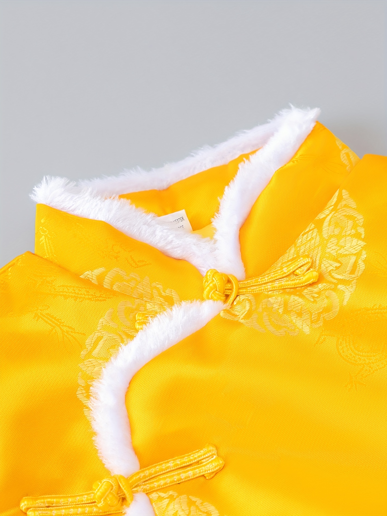 kids chinese hanfu new year's traditional tang, "fu" print stand collar ...