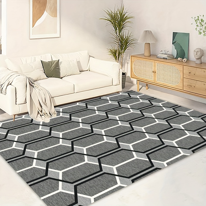 Minimalist Style Area Rug Chic Graphic Print Welcome Foyer - Temu Australia