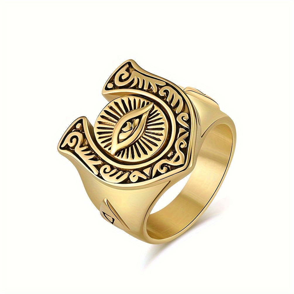 Retro Style Stainless Steel Ring Exquisite Hand Decoration - Temu ...