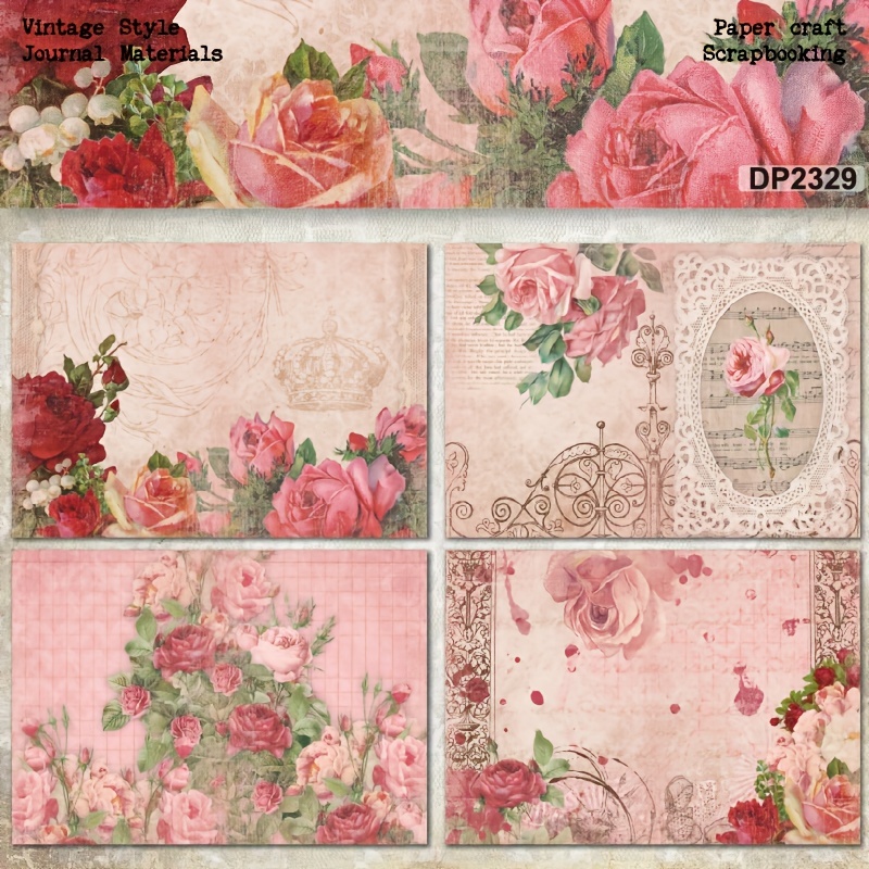 8pcs A5 단일 패턴 용지 Diy 사진 앨범 스크랩북 손 계정 재료 종이 카드 생산 배경 종이 액자 상자 Temu