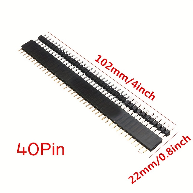 40 pin male female sil socket row strip pcb connector - Temu