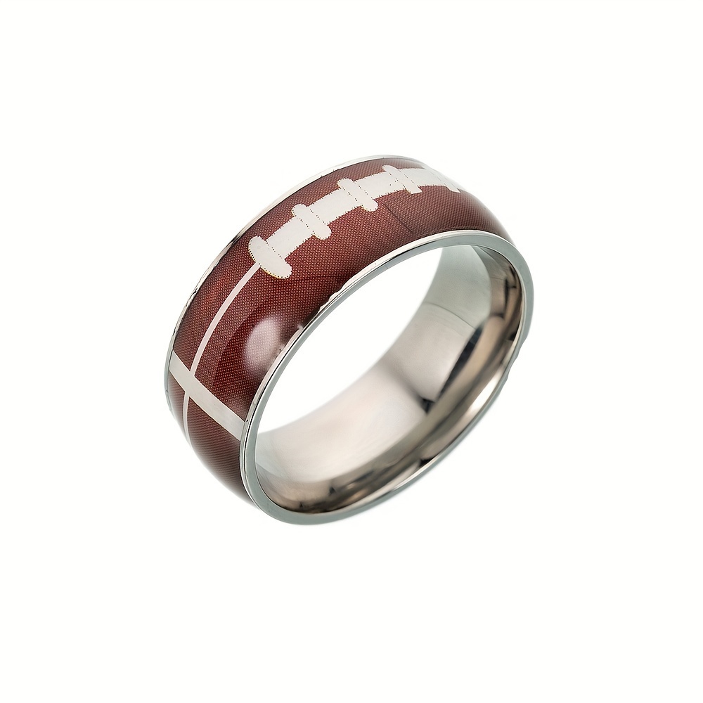Football Basketball Baseball Rugby 201 Stainless Steel Ring - Temu ...