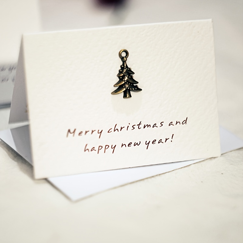 Retro Paper Metal Folding Christmas Greeting Card - Temu United Kingdom