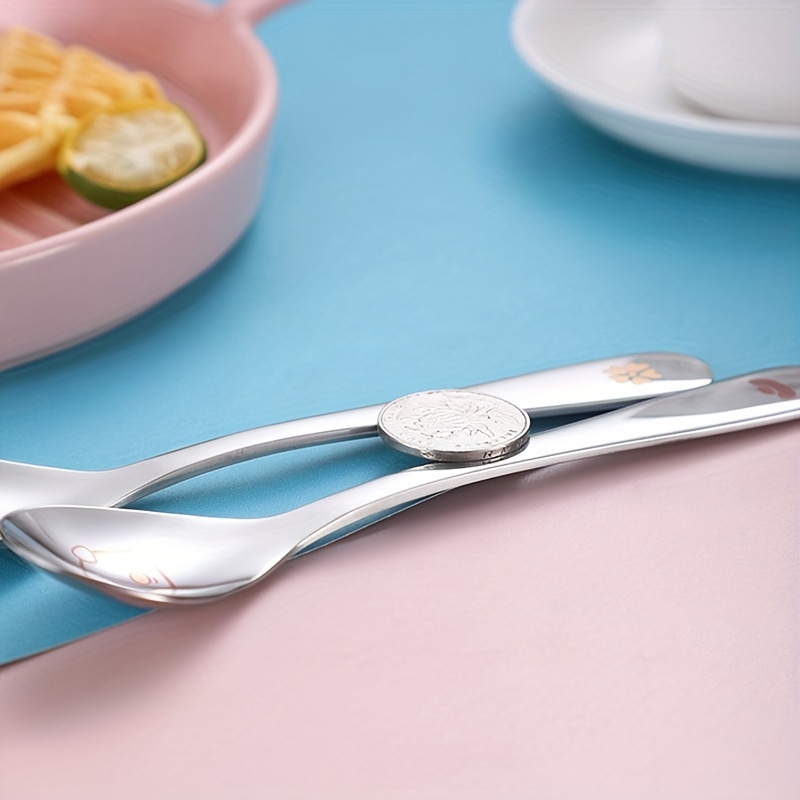 Stainless Steel Cartoon Meal Spoon Complementary Food Spoon - Temu