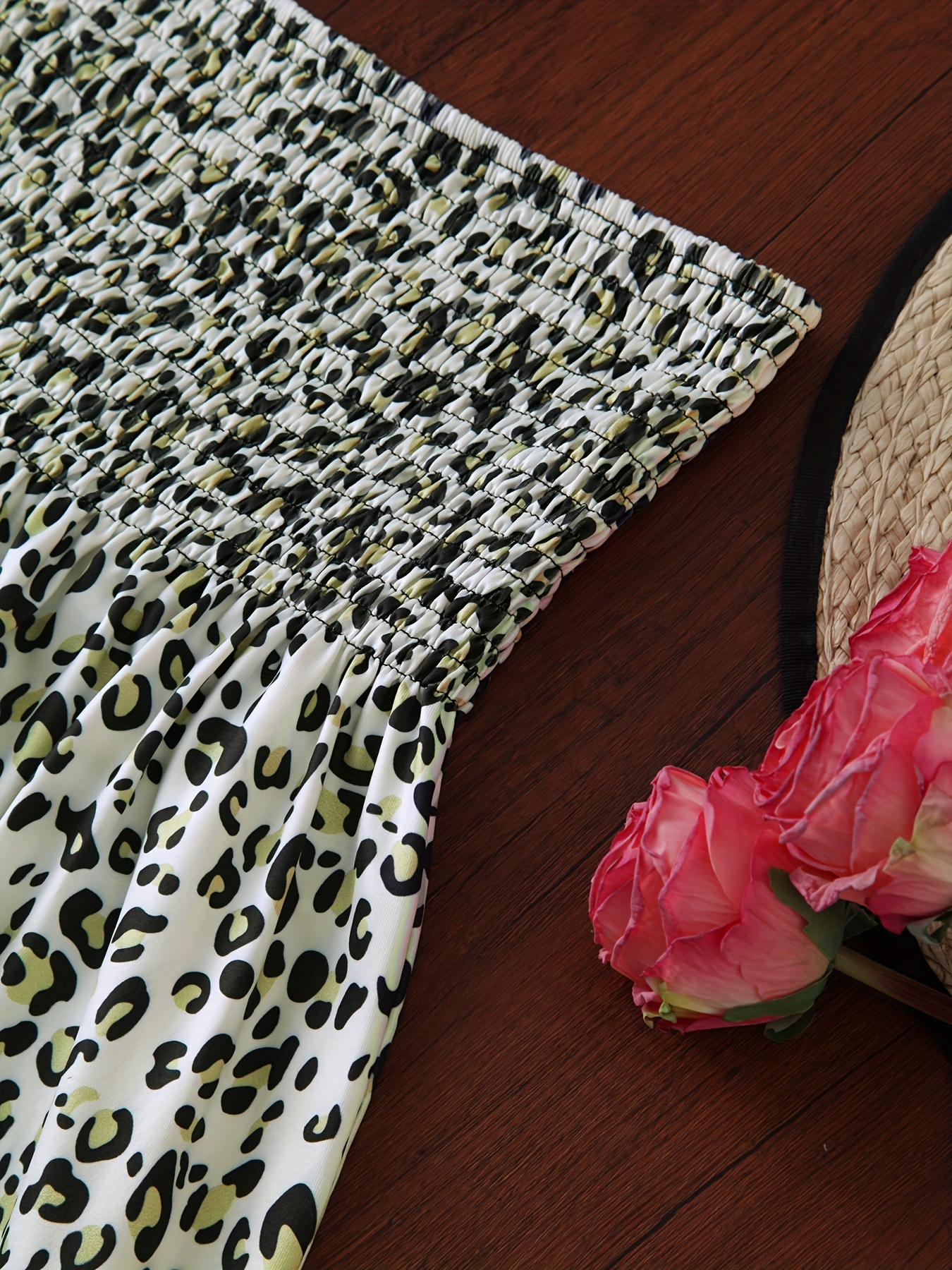 Leopard Print Tube Top Casual Backless Women's - Temu