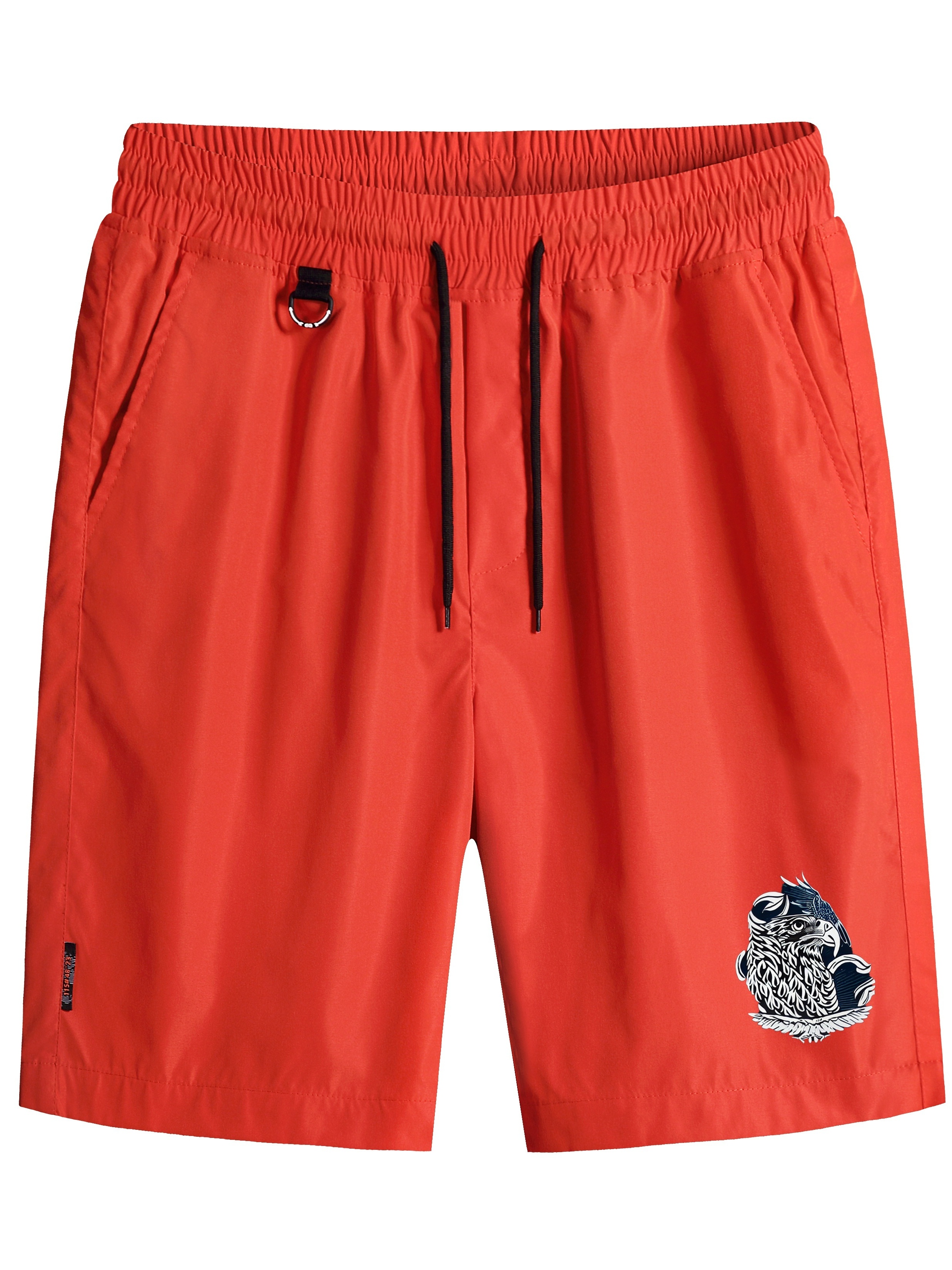 Mens Plus Size Eagle Print Shorts Pockets Drawstring Short Temu Netherlands