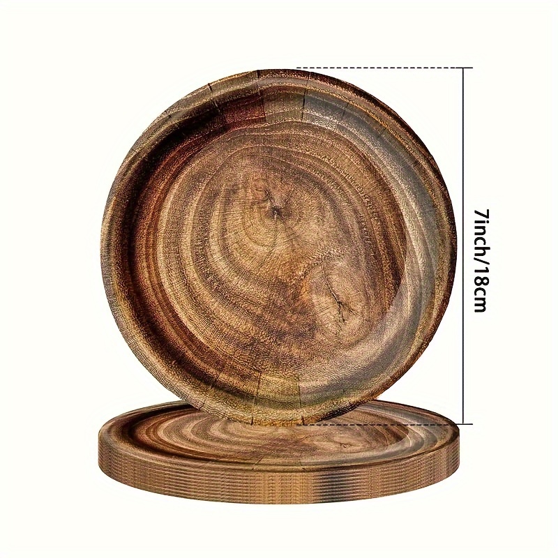 Wood Grain Paper Plate Country Wood Chip Paper Plate - Temu