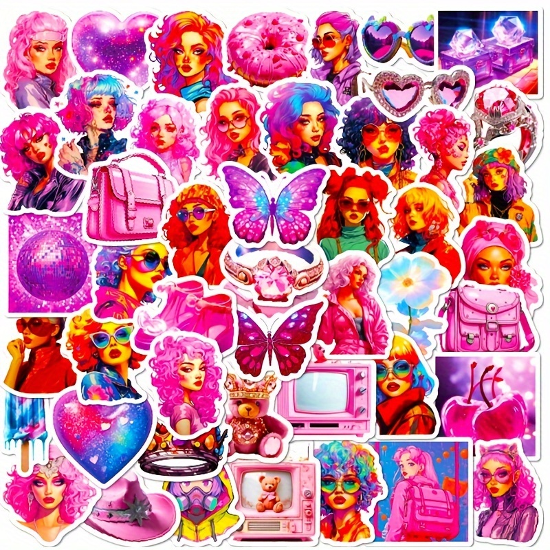 Girl Style Removable Waterproof Stickers suitable For - Temu Australia