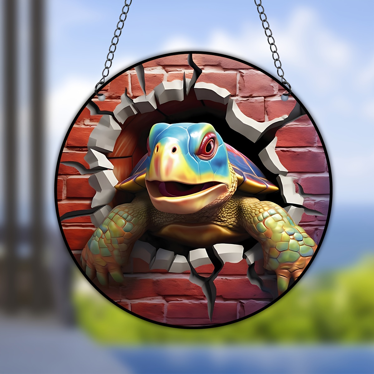 Turtle Suncatchers Stained Window Hanging Colorful - Temu Australia