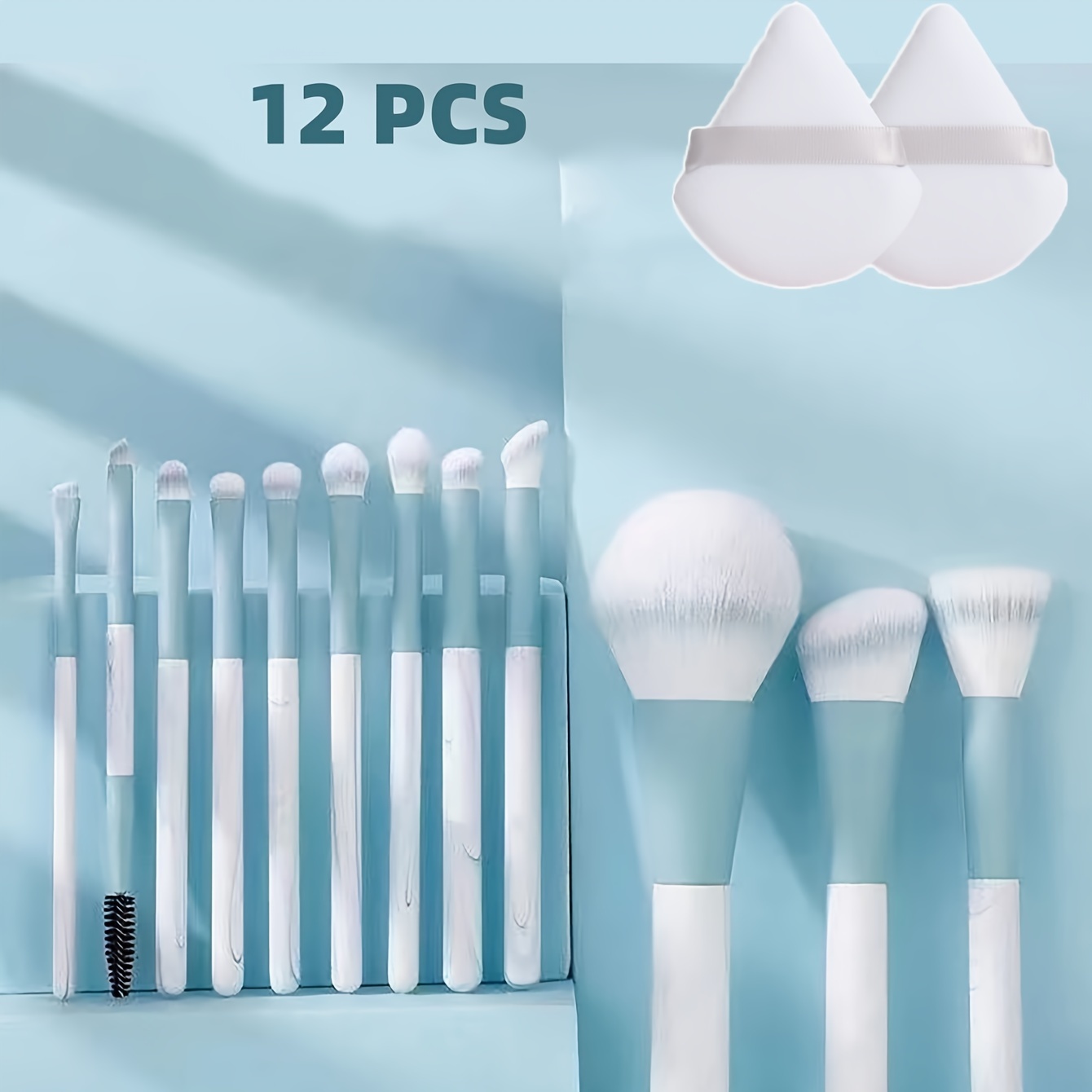 Kit D'outils Maquillage Visage Doux 2 Bouffées Poudre + 12 - Temu France