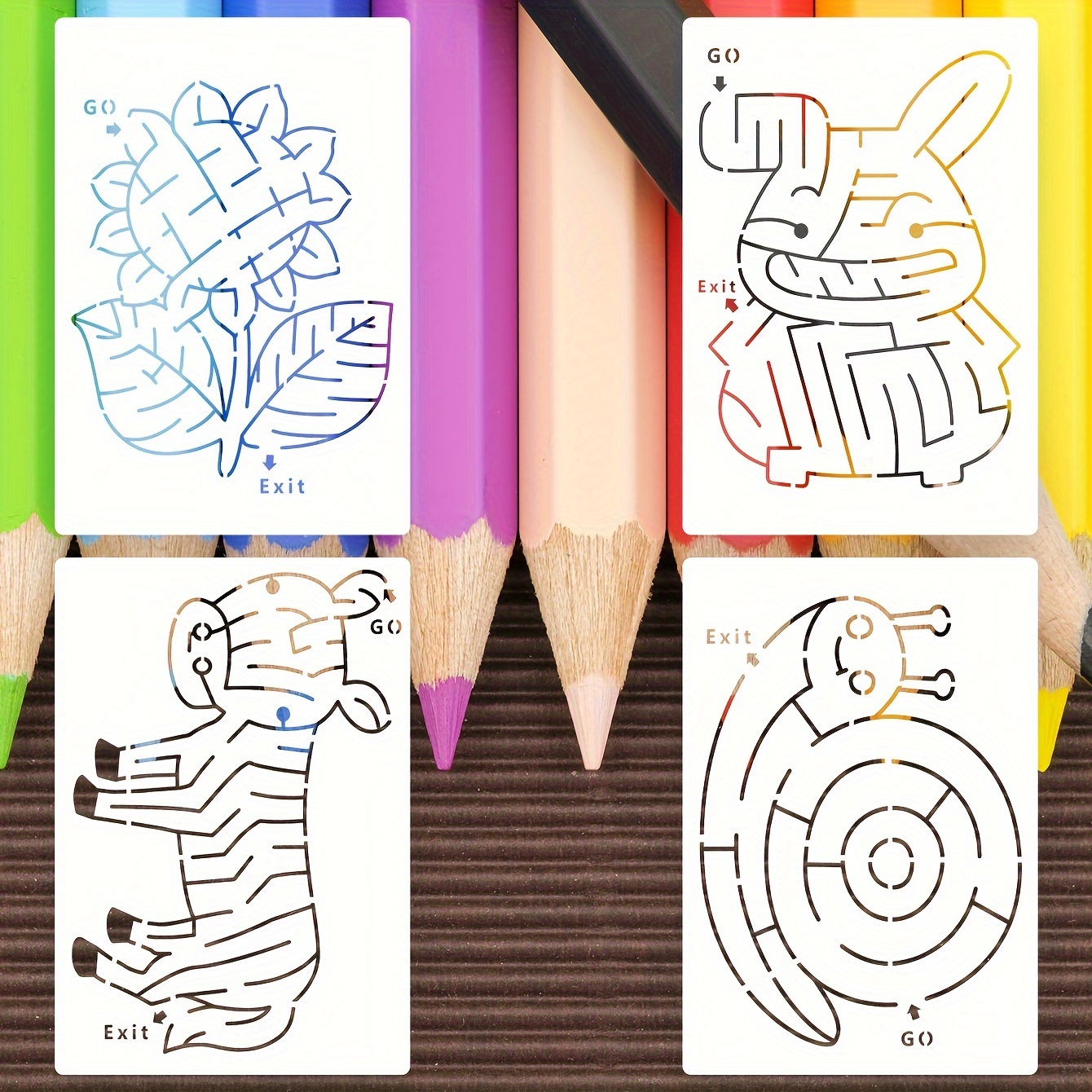 Fun Maze Cartoon Painting Template A4 Size Waterproof - Temu Denmark