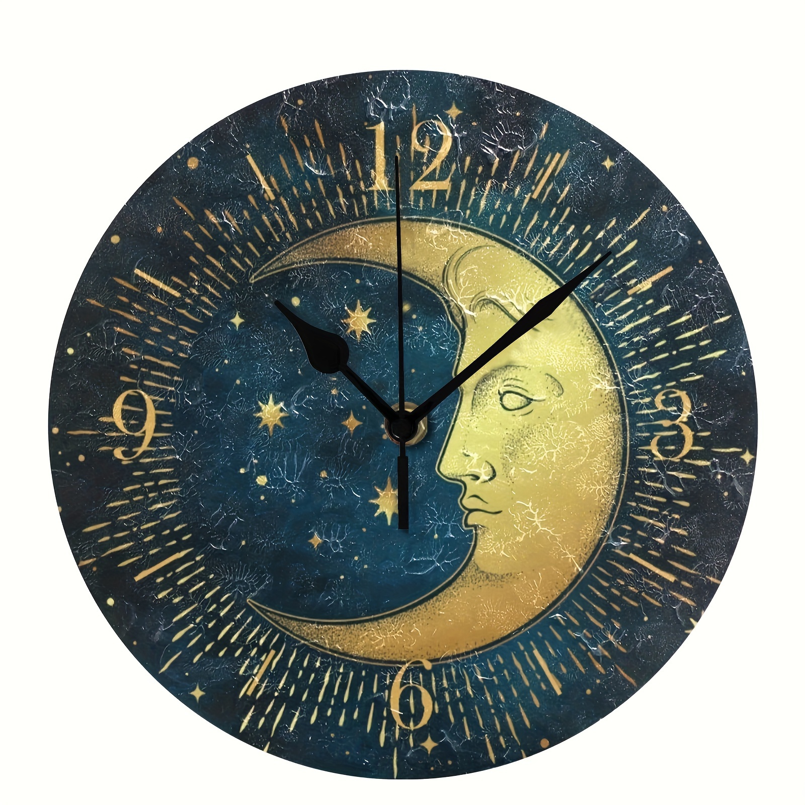 1pc Reloj Pared Redondo Reloj Digital Portia Media Luna - Temu Mexico