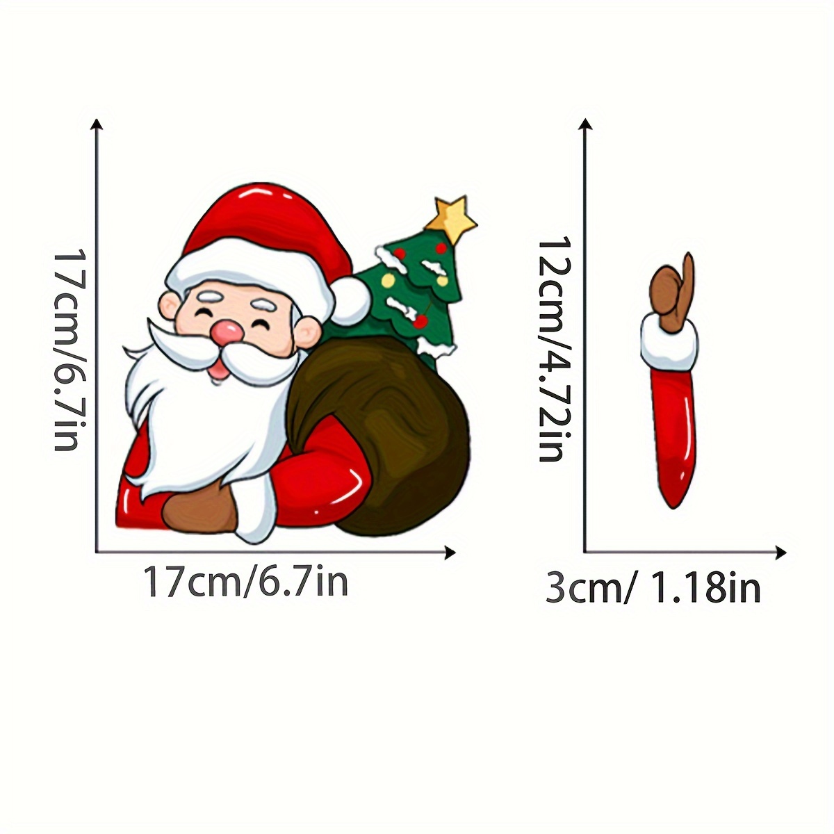 Waterproof Pvc Cartoon Christmas Decoration Car Sticker - Temu United ...