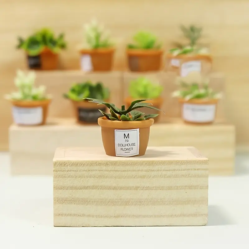 1pc ミニ人工植物、ミニチュア樹脂植物、ミニチュ おもちゃミニ植物鉢植えクリスマスホームオフィスリビン デスク装飾 Temu Japan