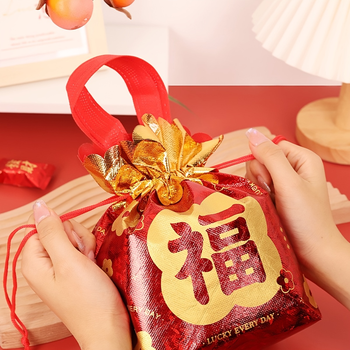 Fu Character Drawstring Gift Bag, Candy Bag, Goody Bag, Goodie Bag ...