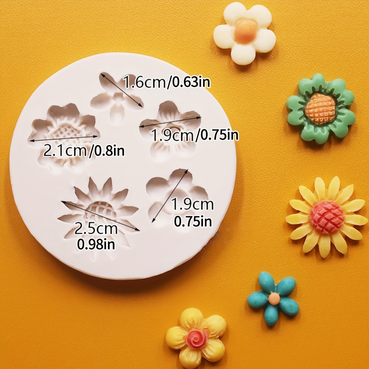 Silicone Mold Daisy Shaped Fondant Chocolate Biscuit Pudding - Temu Canada