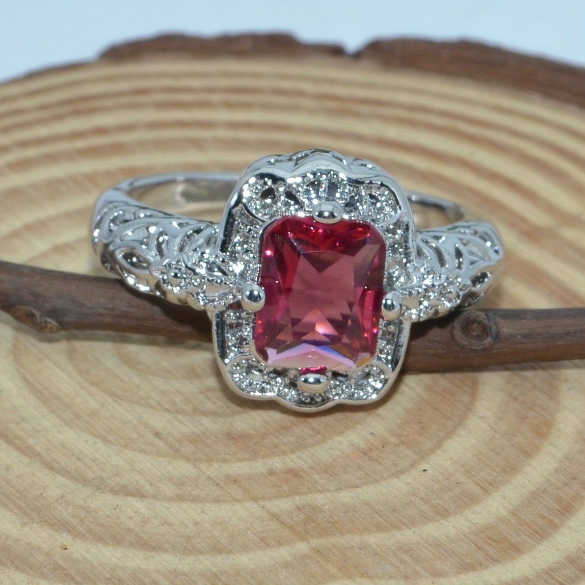 Vintage Promise Rings Inlaid Waterish Gemstone In - Temu United Kingdom