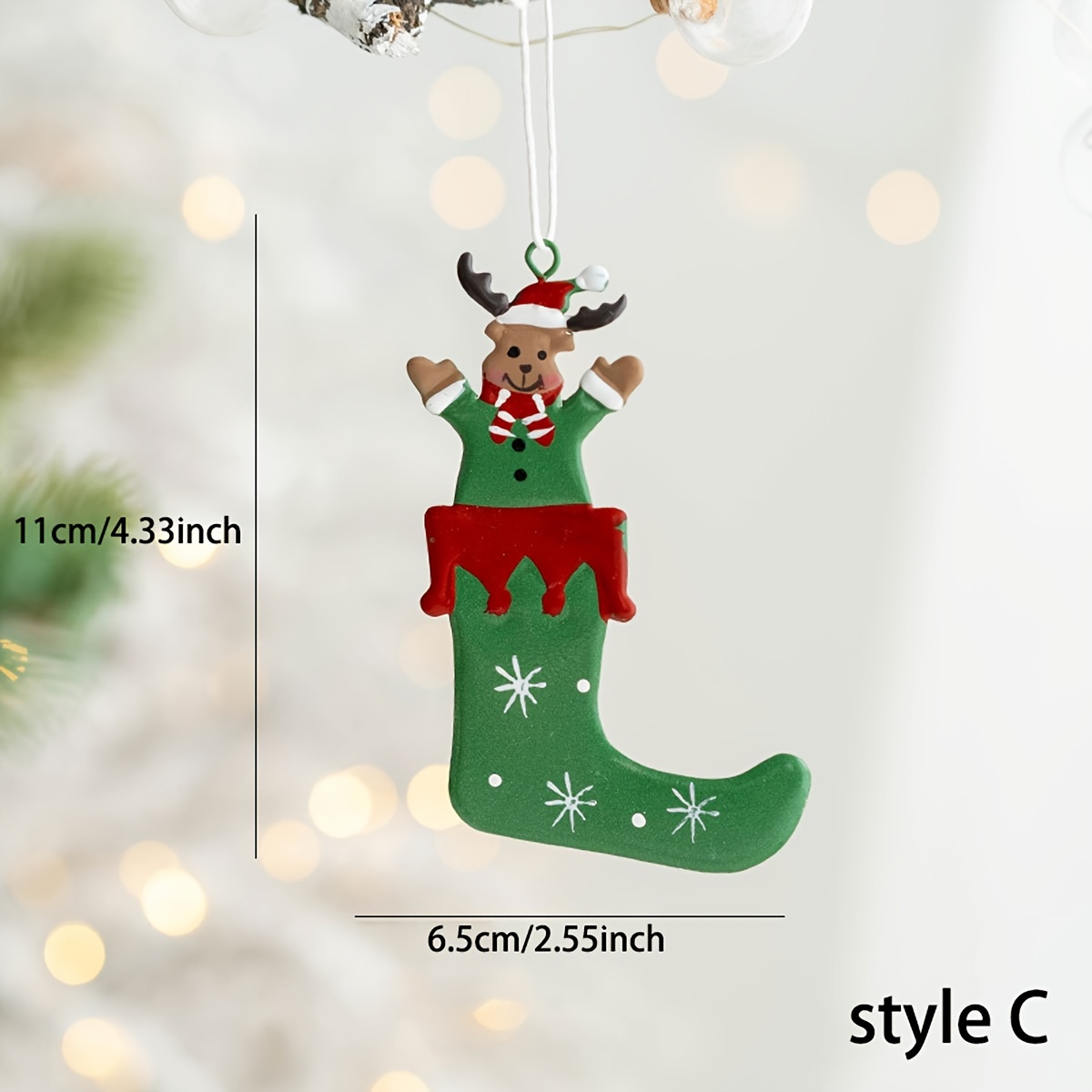 Santa Claus Snowman Elk Pendant Iron Art Decoration Pendant - Temu New ...