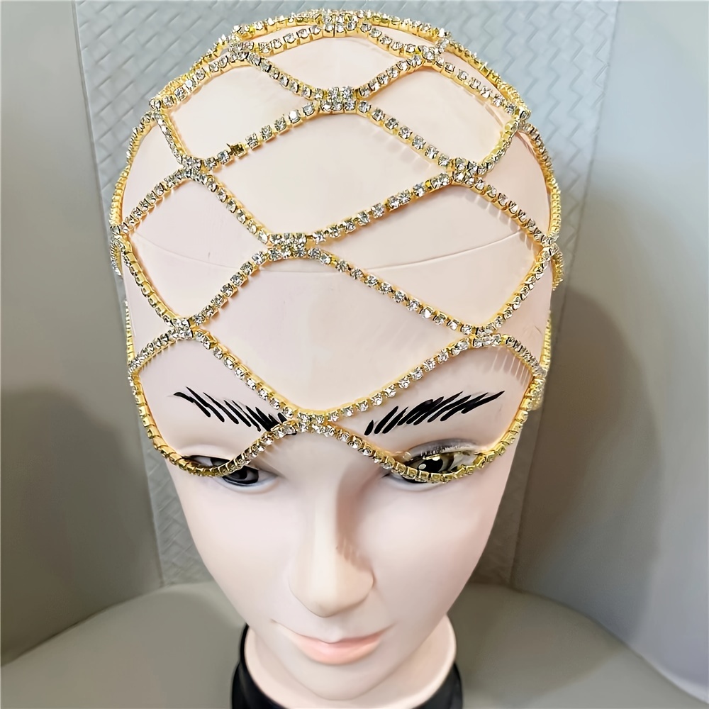 Copper Rhinestone Decor Head Chain Vintage Bohemian Style - Temu United ...