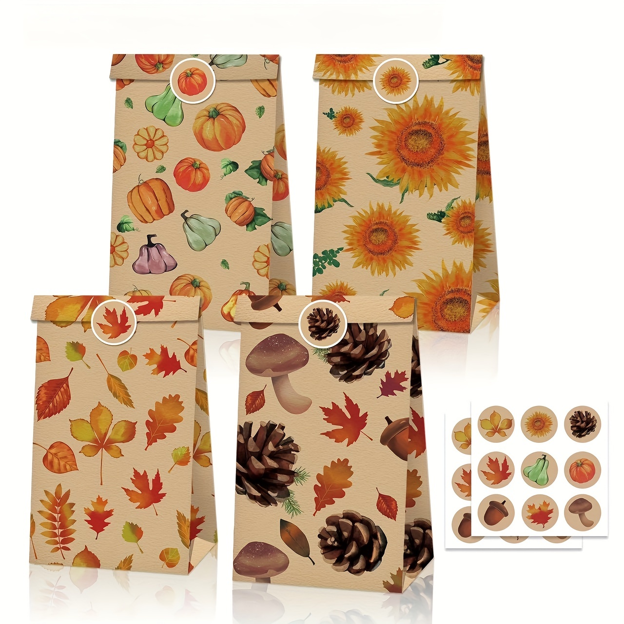 Thanksgiving Gift Boxes Thanksgiving Stickers Kraft Paper - Temu ...