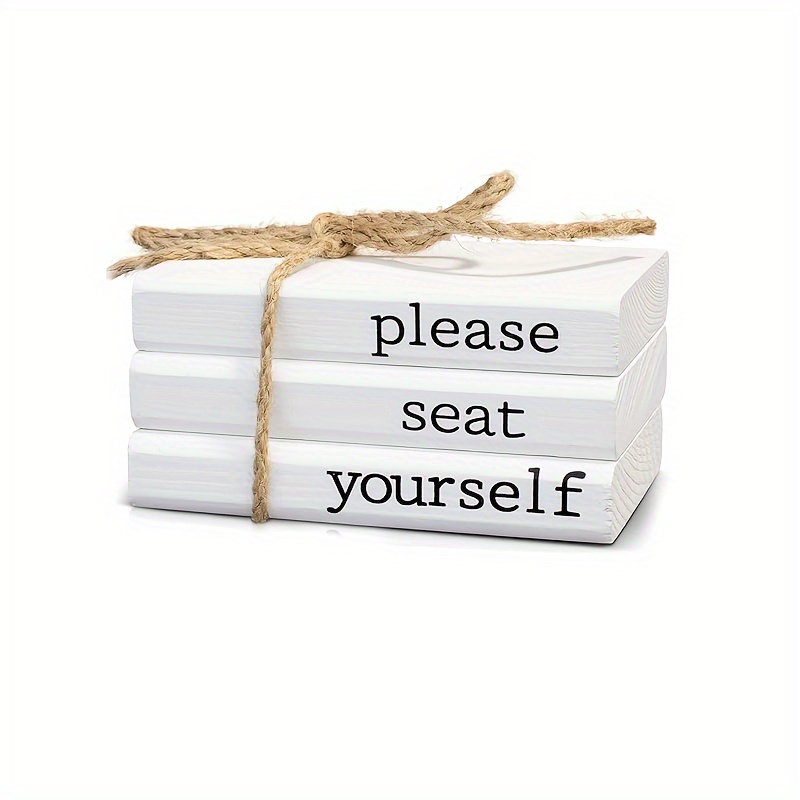 wooden mini white books simulation book ornament bookshelves - Temu ...