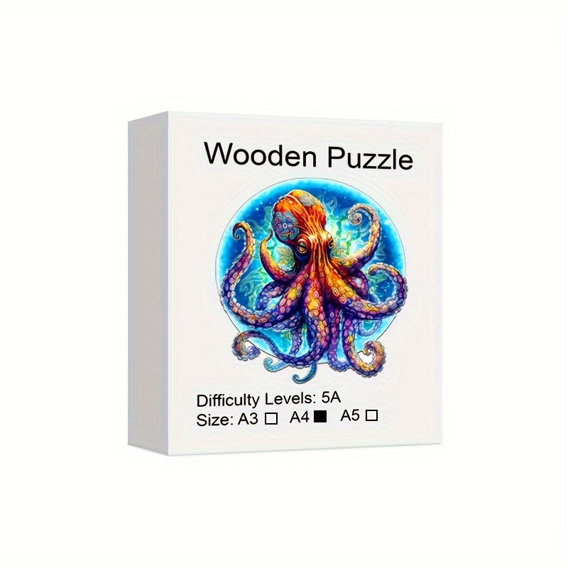 Giant Octopus Wooden Puzzle Jigsaw Lover Uniquely Irregular - Temu Portugal