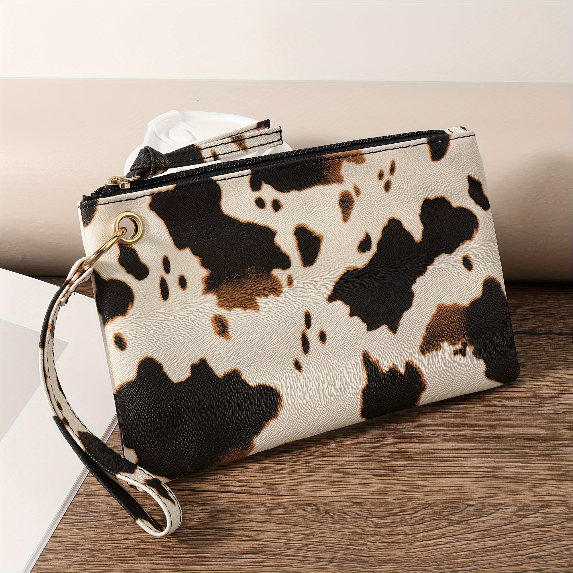 Fashionable Animal Skin Pattern Zipper Clutch Wallet Classic - Temu ...