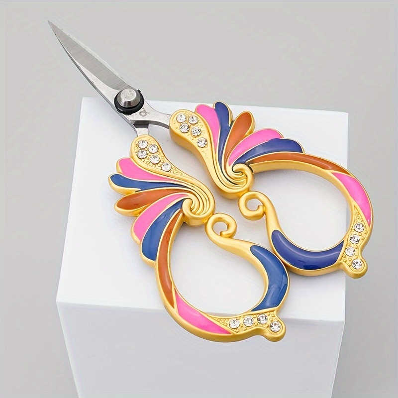 vintage inspired european cross stitch scissors stainless steel with ...