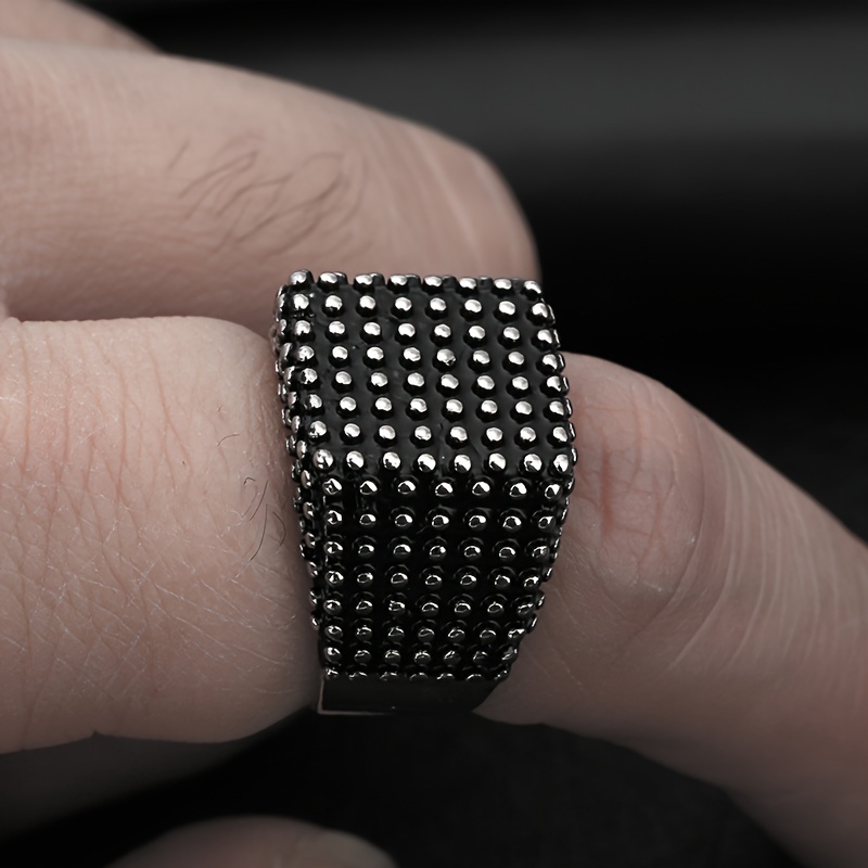 Business Men's Fashion Vintage Unique Hip Hop Ring Wedding - Temu ...