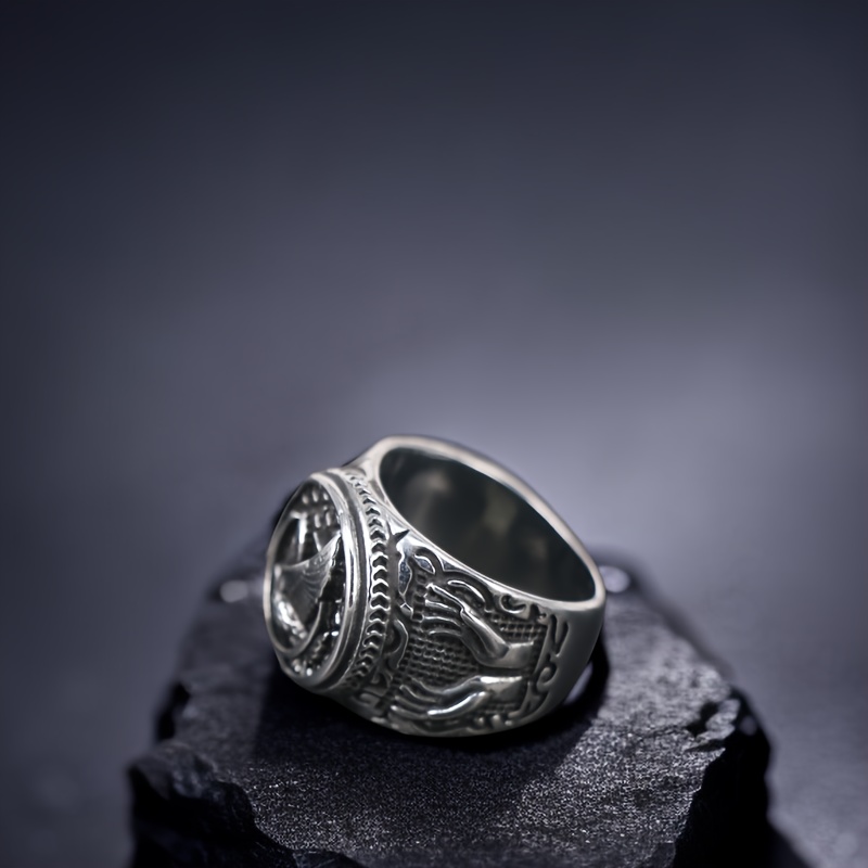 Fashion Men Trendy Animal Ring Retro Alloy Ring Suitable - Temu United ...