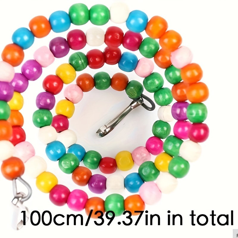 Wood Colorful Bird Parakeet Toys Swing Hanging Standing - Temu United ...