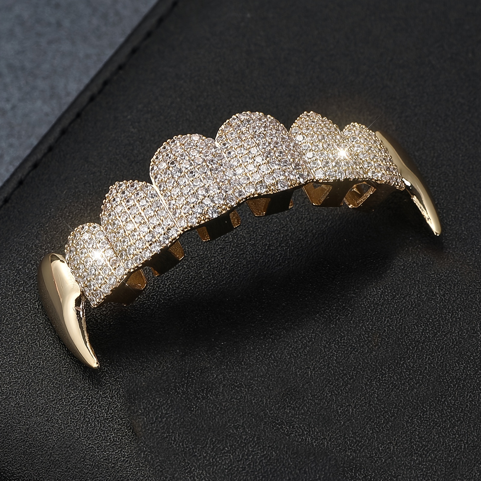 Hip Hop Style Shiny Men's Teeth Grillz Punk Holiday Party - Temu Ireland