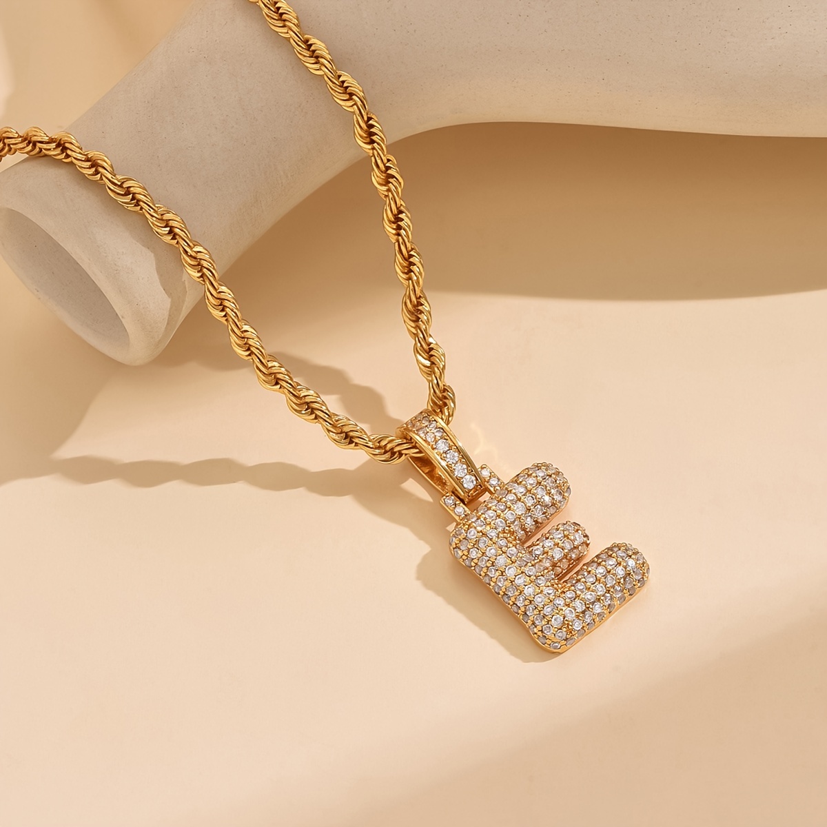 18k Gold Plated English Letter Full Zircon Luxury Chain - Temu United ...