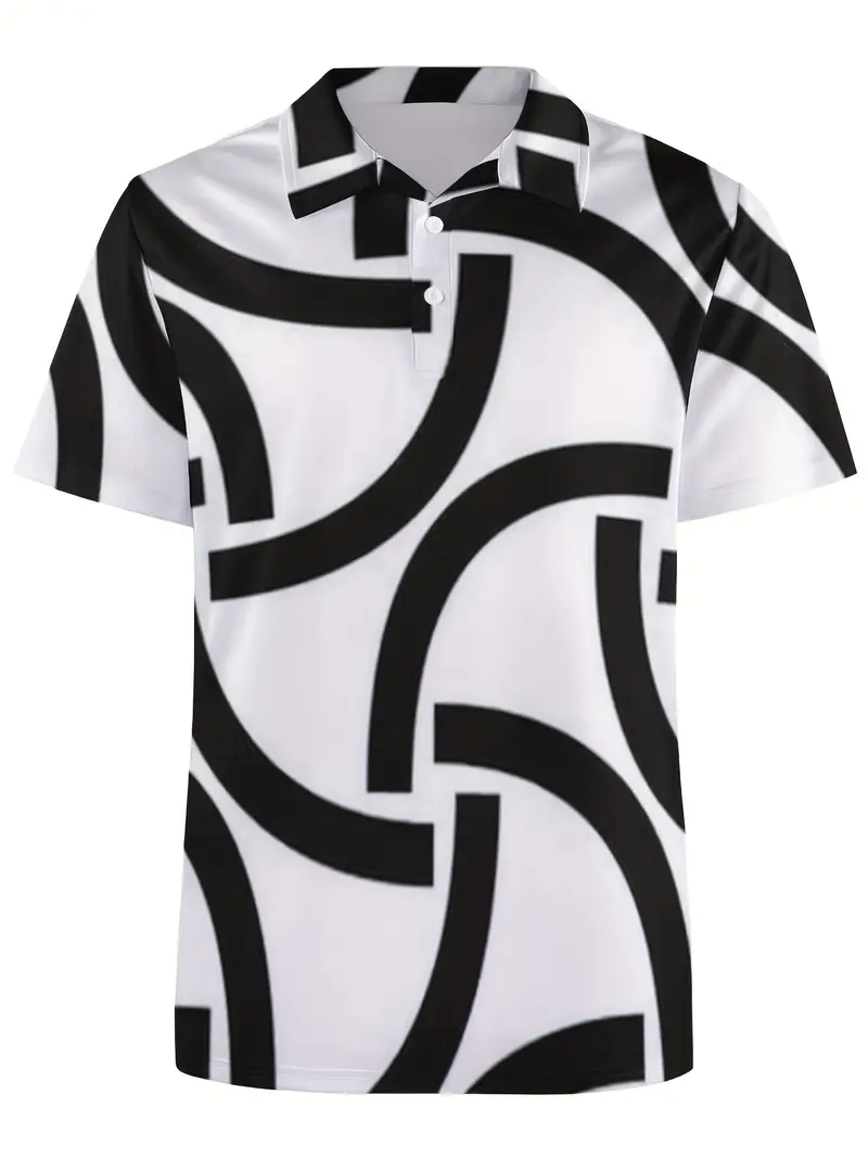 Geometric Pattern Casual Slightly Stretch Button Short Temu Norway