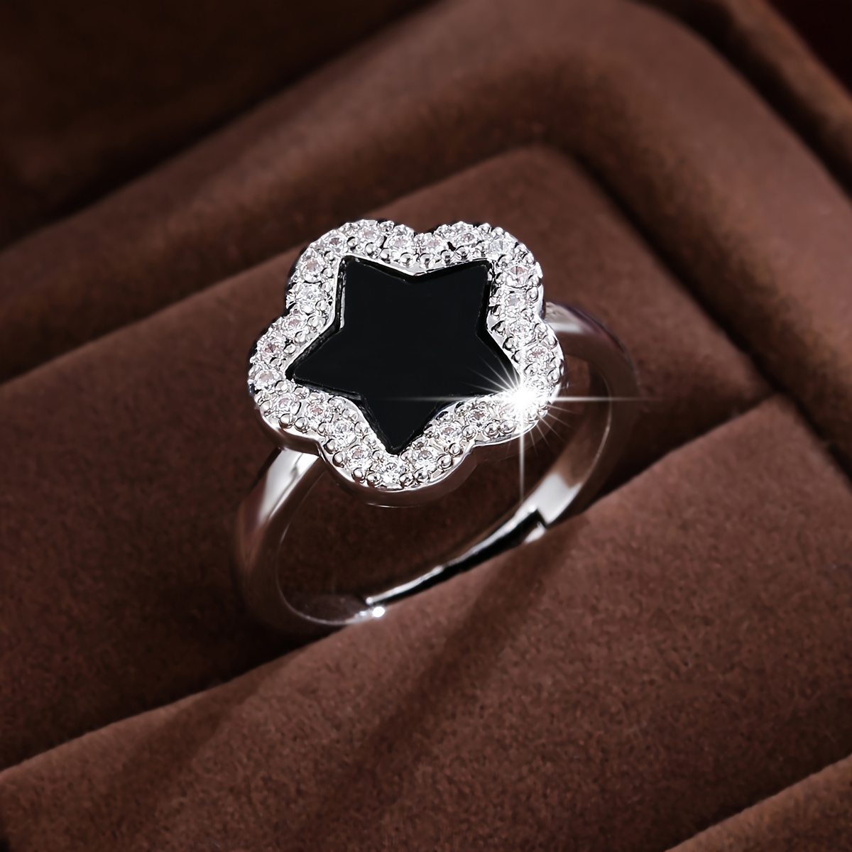 Elegant Style Star Flower Ring Female Niche Design Finger - Temu United ...