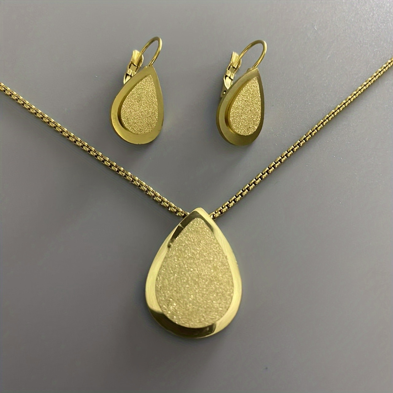 Earrings + 1 Necklace Hip Hop Style Jewelry Set Made - Temu United Kingdom