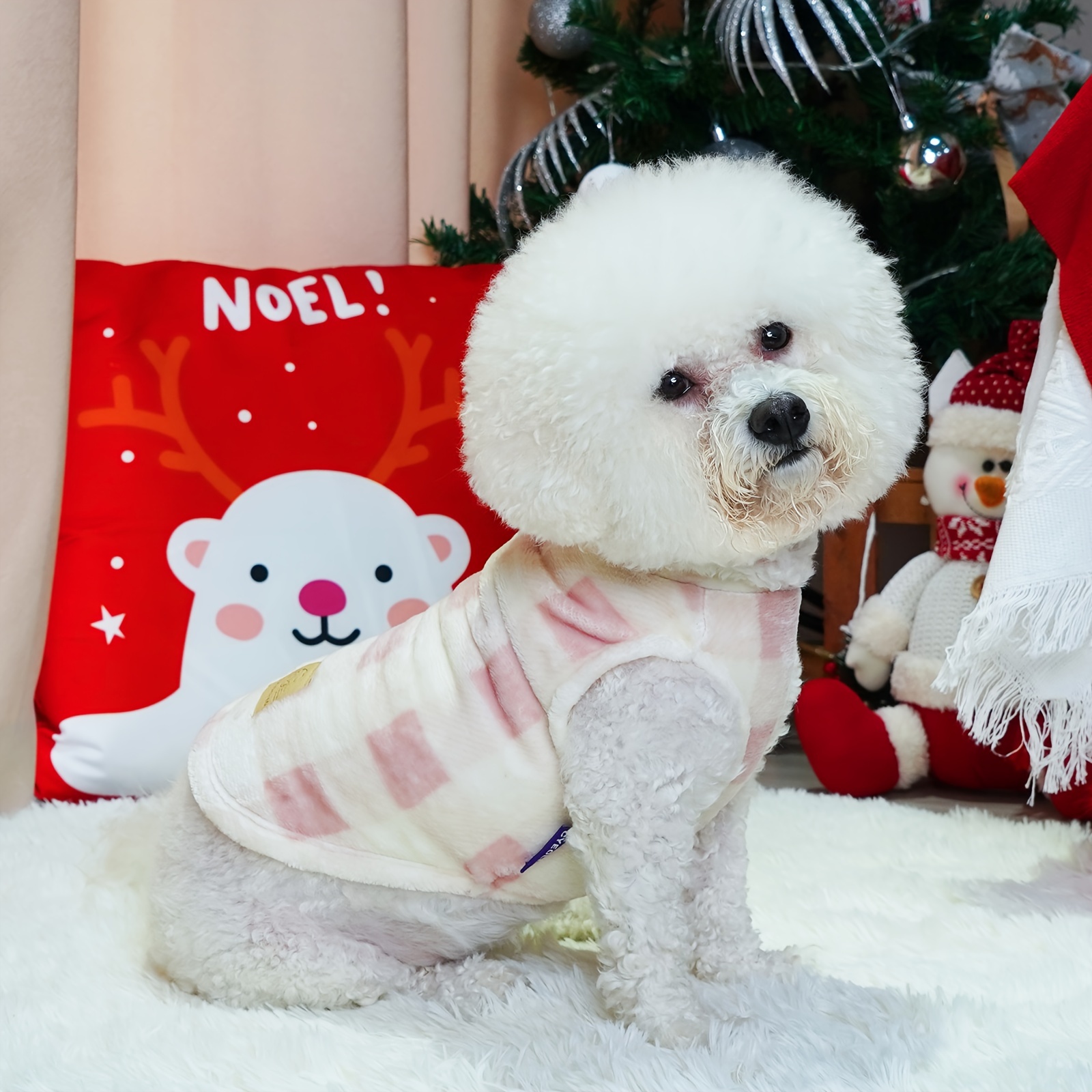 クリスマスドッグトレーナー、チェック柄の ドッグギフト、小型犬と中型犬用のホリデーペットアパレルセーター S Xxl 今日の最高の