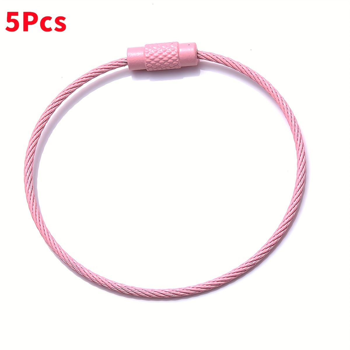 Colorful Iron Wire Rope Loops Stainless Steel Keychain Key - Temu ...