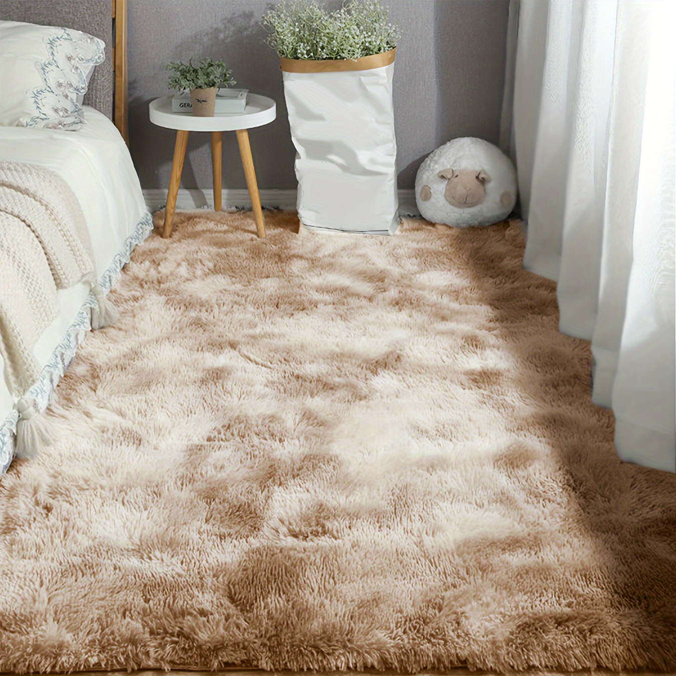 1 fluffy shag area rugs living room shaggy floor - Temu Ireland
