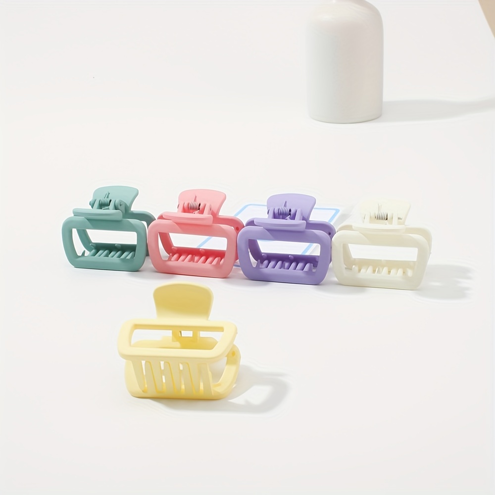 Rectangular Hollow Hair Claw Clips Matte Texture Hair Jaw - Temu New ...