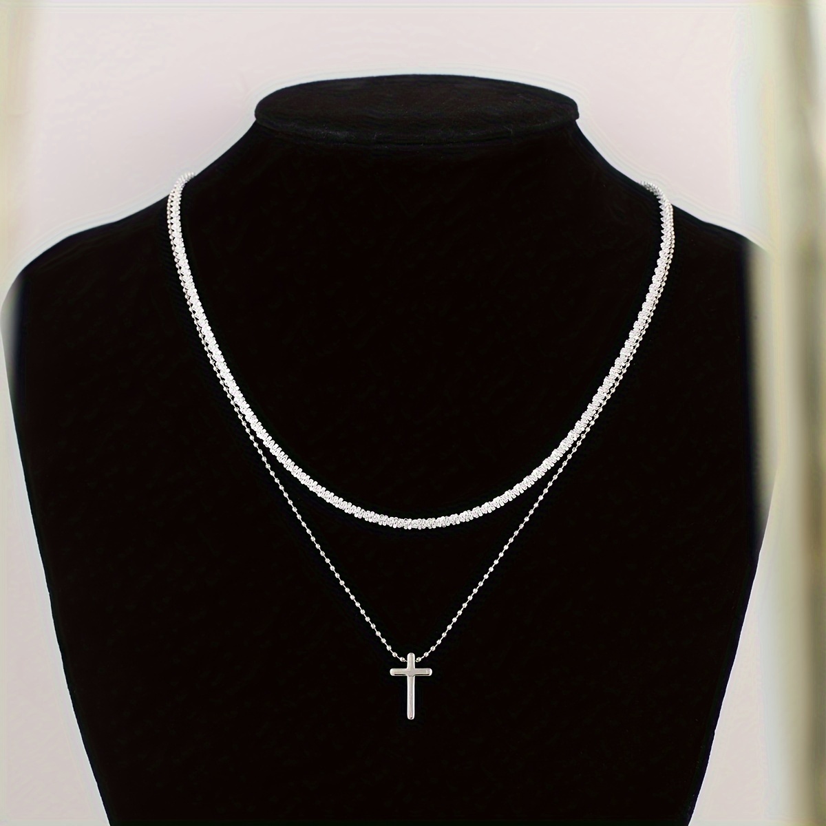 Simple Glittery Chain Pendant Men's Necklace - Temu United Kingdom
