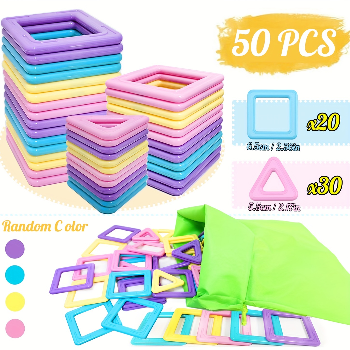 Macaron Magnetic Building Blocks Macaron Color Diy Magnetic - Temu ...