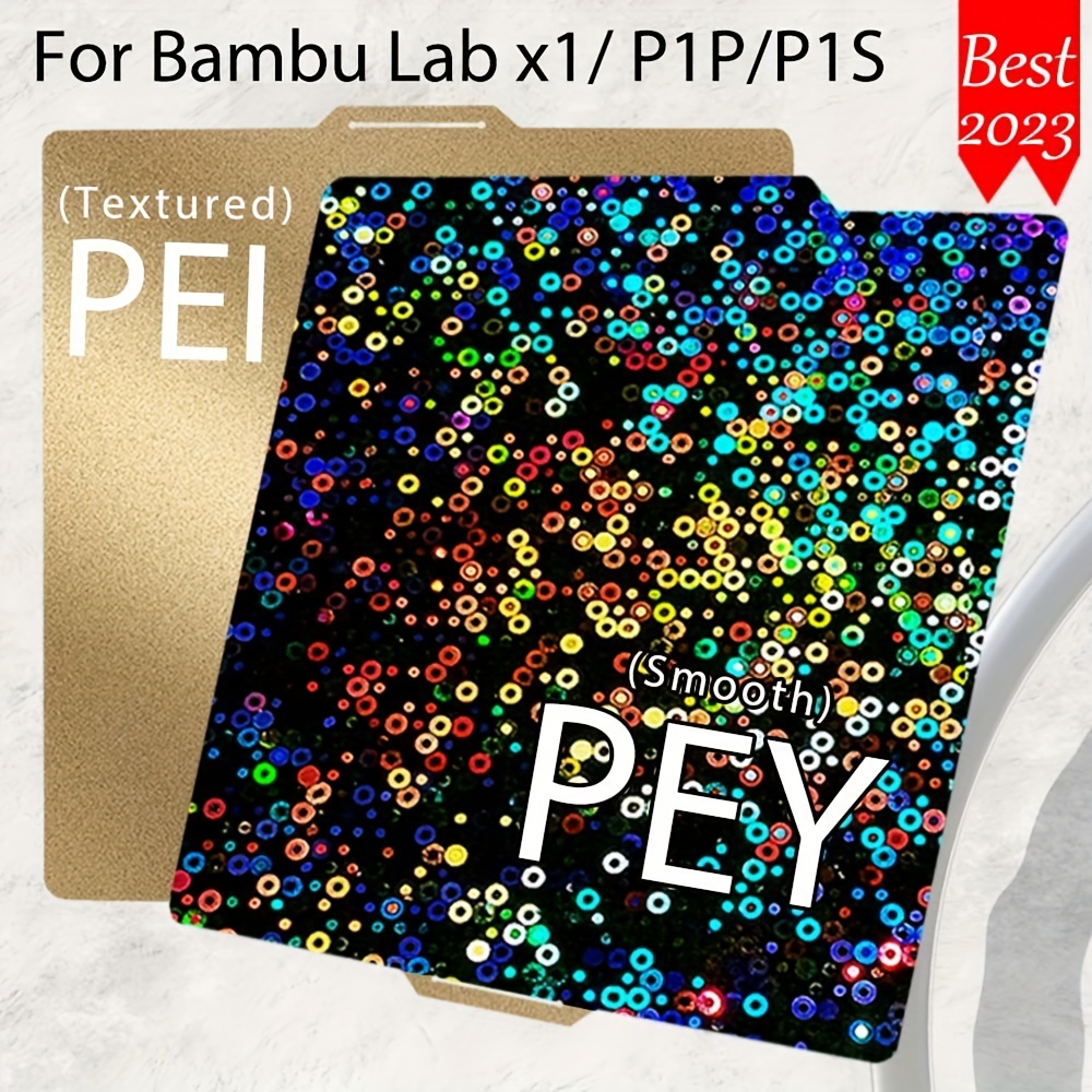 Double Side Circle Pey + Textured Pei For Bambu Lab P1p / P1s / X1 3d ...